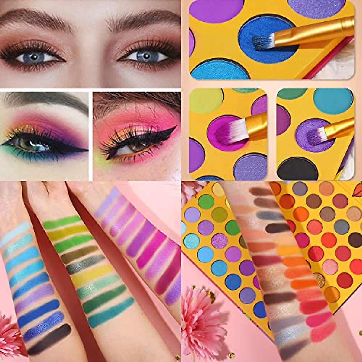 UCANBE Full Makeup Kit for Women, All In One Make Up Gift Set with 2 Eyeshadow Palette, 3 Matte Liquid Lipstick, 3 Lipliner, 3 Mascara, 3 Eye Primer, 2 Eyebrow Pen, 1 Eyeliner, 1 Eye Shadow Brush Set