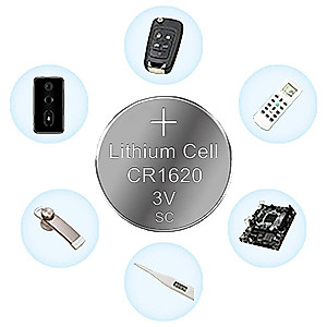 SKOANBE 12 Pack CR1620 3V Lithium Battery for Car Remote Key Fob
