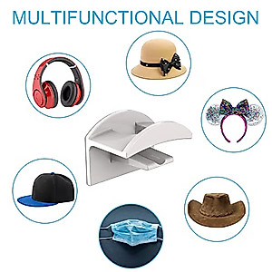 Yecuip Adhesive Hat Hooks for Wall Hat Rack Display 12 Pack - Strong Baseball Cap Holder Display for Wall Mount, Hold Hat Hangers Organizer, No Drilling