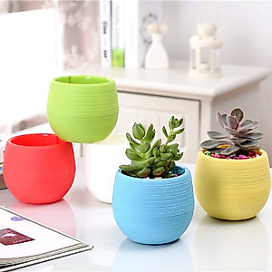 Elsjoy 30 Pack Mini Succulent Pot, 3 Inch Plastic Seed Starter Pots Small Cute Succulent Planter with Drainage for Indoor & Outdoor Plants, Home Decor, Free Assembly