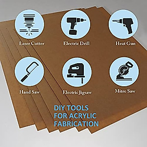 2 piece12” x 16”Acrylic Sheet Clear Cast Plexiglass Small Panel 1/8ThickTransparent Plastic Plexi Glass Board with Protective Paper for Signs,Clear Acrylic Perspex Sheet Plastic Sheeting…