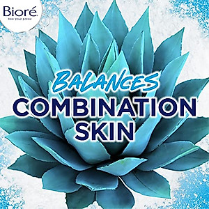 Bioré Daily Blue Agave + Baking Soda Face Wash, Balancing Pore Facial Cleanser for Combination Skin, to Penetrate Pores & Gently Exfoliate Skin, 6.77 Ounce (Pack of 3) White