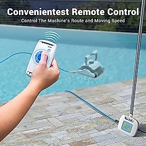 AIPER【Newest】 Robotic Pool Cleaner with Wall Climbing, Automatic Pool Vacuum with Remote Control, Multi-Layer Filtration, Triple-axis Motors, Ideal for Above/Inground Pool Up to 60ft - Orca 2000