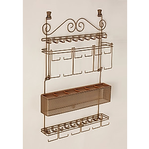 Longstem Organizers Over the Door, Wall Jewelry Organizer #7100 in Bronze, Holds Over 300 Pieces
