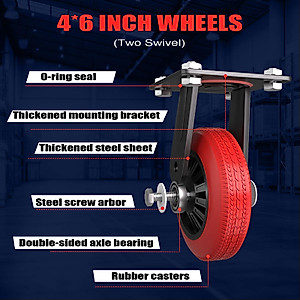 Lomive 5IN1 Push Cart with Sides,Heavy Duty Platform Truck Dolly w/360 Swivel Wheels,Versatile Moving Hand Truck Cage Cart w/1800lbs Capacity,40"×24"Flatbed Cart,Work Gloves 2Pairs&1Bulk Bag Included