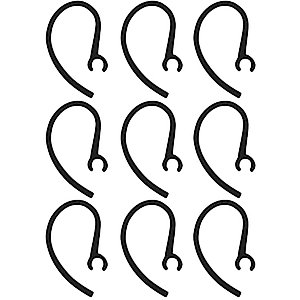 Headset Ear Loops for Wireless Headset 6mm Small Clamp Holder Clips, Replacement Ear Hooks Earpiece Accessories, Black, 9 Pack