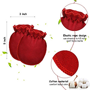 SATINIOR 12 Pairs Newborn Baby Mittens and Socks Set Baby Mittens No Scratch Cotton Gloves Non Slip Ankle Socks 0-6 Months(Multiple Colors)