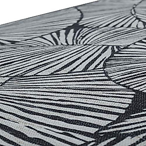 Pillow Perfect Outdoor/Indoor Talia Noir Lumbar Pillows, 11.5" x 18.5", Black 2 Count