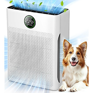 Air Purifiers for Home Large Room up to 2200sq.ft, MOOKA Air purifier for Home Pets with Washable Filter, PM 2.5 Display Air Quality Sensor Air Cleaner for Bedroom, Dorm room, Pets, Office, PR1