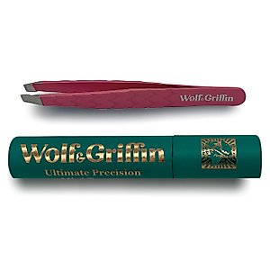 Wolf & Griffin Mini Tweezer | Professional Eyebrow Tweezers for Men & Women | Perfect for Facial Hair Removal | Stainless Steel