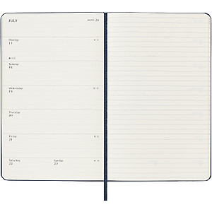 Moleskine Classic 18 Month 2022-2023 Weekly Planner, Hard Cover, Large (5" x 8.25"), Sapphire Blue