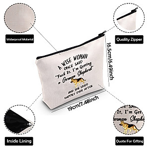 ZJXHPO German Shepherd Cosmetic Bag - Makeup Zipper Pouch Bag - Gifts For Women, Mom