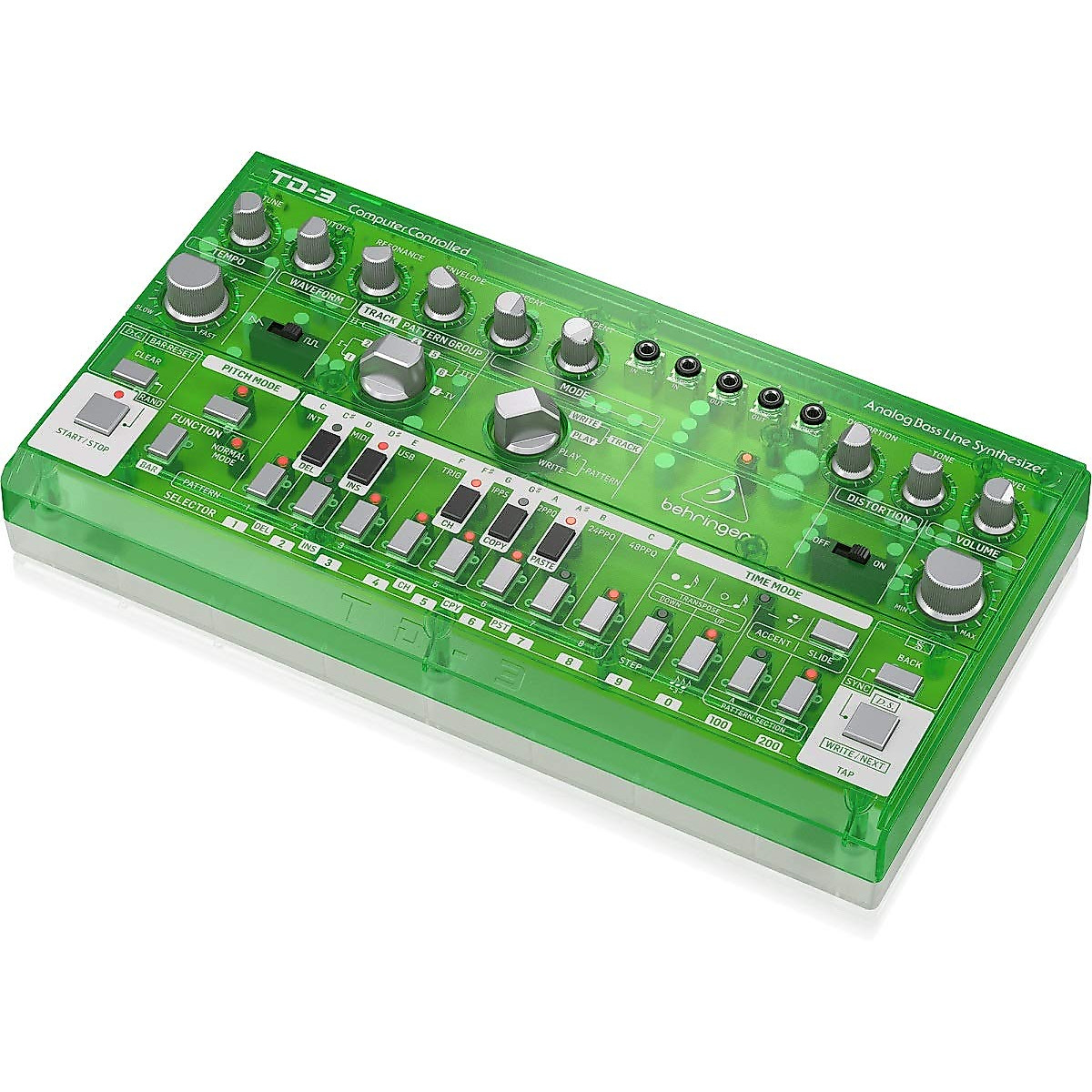 Behringer TD-3-LM Analog Bass Line Synthesizer with VCO, VCF, 16-Step Sequencer, Distortion Effects and 16-Voice Poly Chain