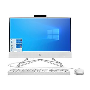 HP 22-dd0123w 21.5" FHD All-in-One Intel Pentium Silver J5040 2.0GHz 4GB RAM 128GB SSD Windows 11 Home S Mode Snow White(Renewed)