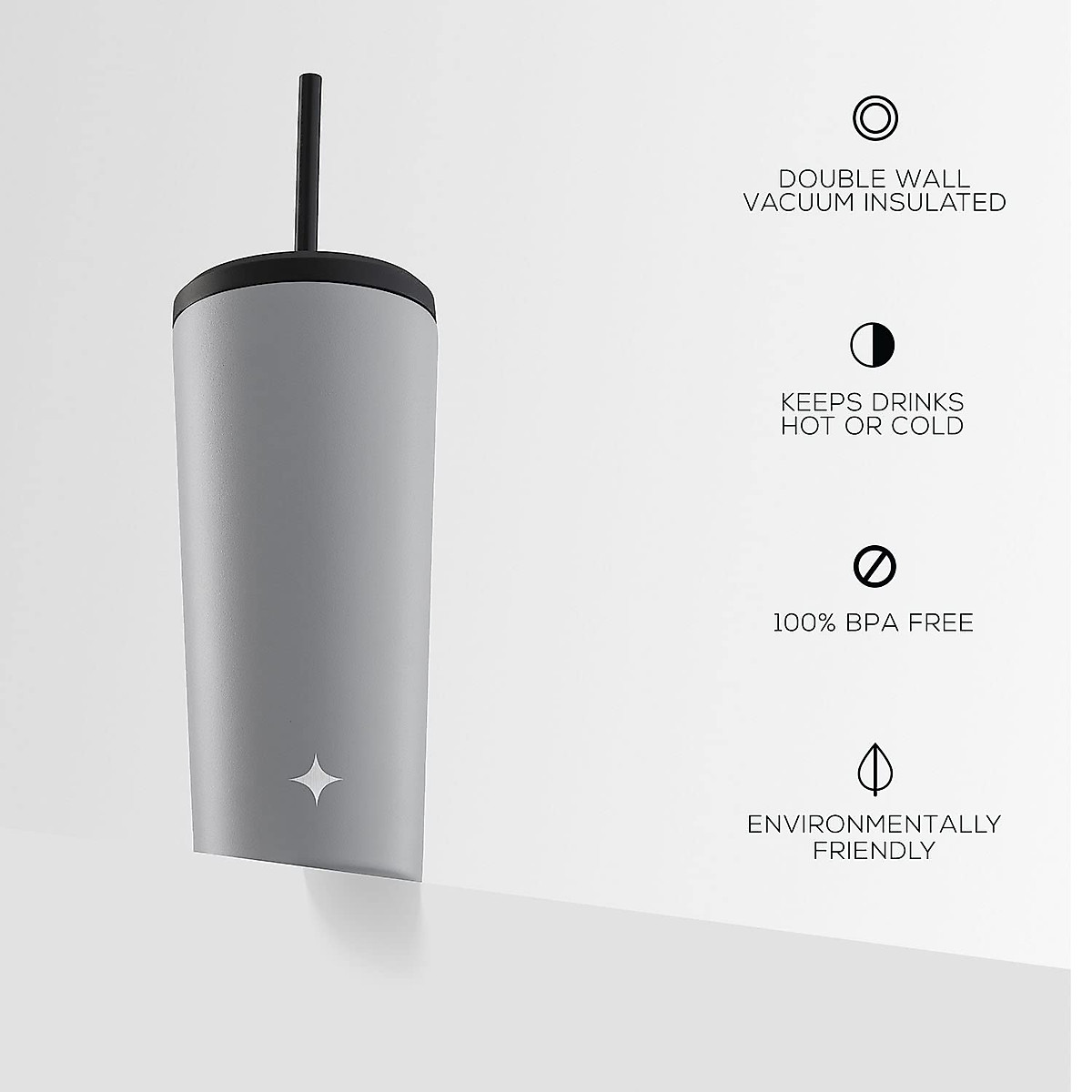 JoyJolt Triple Insulated 20oz Tumbler with Lid and Straw (2 Each) Vacuum Double Wall Stainless Steel Tumbler, Copper Lined for 12Hr Hold/Cold Drinks. Leakproof Water Bottle, Tea or Iced Coffee Cup