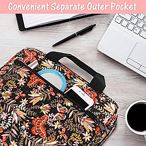 COLAZ Large Bible Cover for Women Bible Carrying Case to Church Durable Oxford Bag with Handle, Perfect Bible Case for Women as Gift （Butterfly）