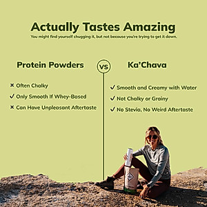 Ka'Chava Ka’Chava All-In-One Nutrition Shake Blend, Matcha, 85+ Superfoods, Nutrients & Plant-Based Ingredients, 26 Vitamins and Minerals, 25g Plant-Based Protein, 2lb