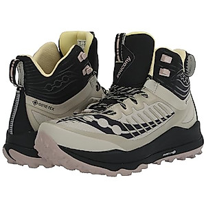 Saucony Women's Ultra Ridge GTX Hiking Shoe, DUST/Black, 7