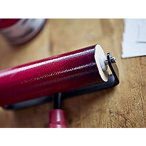 Speedball Deluxe Soft Rubber Brayer - 40/42 Durometer Roller with Heavy Duty Steel Frame – 6 Inches