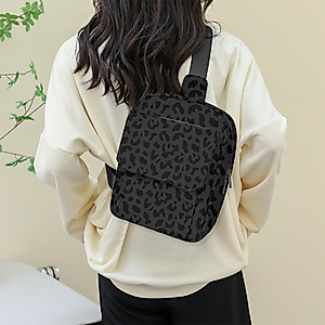 GABraden Cute Small Camera Bag with Photographer Camera Sling Bag Waterproof Dslr Camera Case Compatible with Nikon Sony Lightweigth for Women or Men（Black Leopard Cheetah）