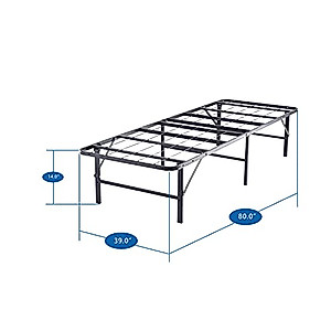 Naomi Home Twin XL Bed Frames, Foldable, Easy to Assemble, Storage Underneath