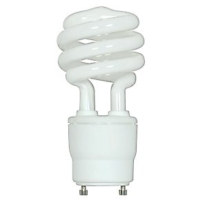 (2-Pack) Satco S8209 18-Watt 4100K GU24 Base Mini Spiral Compact Fluorescent Lamp, 75W Equal