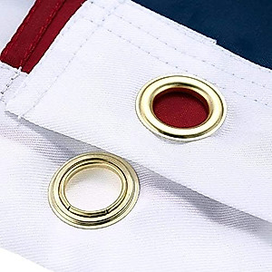 Leimaq American Flags for Outside 3x5 ft - Heavy Duty 300D Nylon Outdoor US Flag Made in USA with Embroidered Stars, Sewn Stripes and Brass Grommets (3x5 ft)