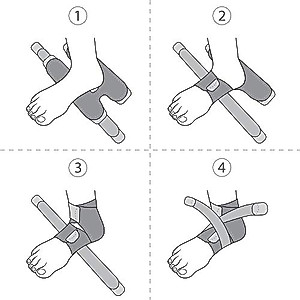 Bracoo Ankle Support Brace For Men & Women, Adjustable Compression Sleeve Strap Wrap, Sprain, Arthritis, Pain Relief, Sports Injuries and Recovery, Breathable Neoprene Brace, FS10 (Black, S/M)