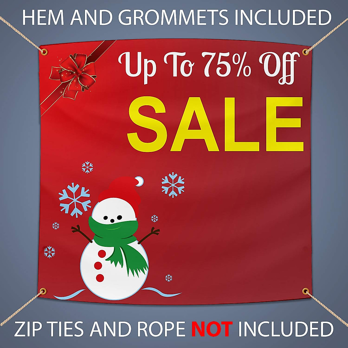 BANNER BUZZ MAKE IT VISIBLE Holiday Sale Banner, Heavy Duty 11 Oz Vinyl, Advertising Banner Sign, Metal Grommets & Hemmed Edges, Perfect for Outdoor Home Garden Decor (10' X 4')