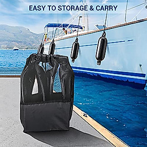 VIGORVAN Boat Fenders 4 Pack Boat Bumpers for Docking, 5.5 Inch Inflatable Boat Fenders Bumpers, Boat Fender with 4 Ropes, 4 Needles, 1 Pump