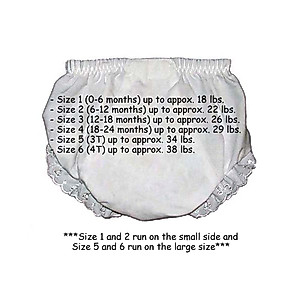 I Craft for Less Baby Diaper Covers Embroider Blank Bloomers- White - 12 months