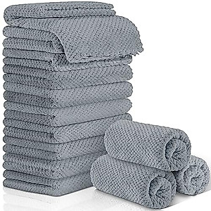 10 Pcs Guinea Pigs Blankets Hamster Fleece Cage Liners Coral Fleece Guinea Pigs Quick Dry Soft Blankets Guinea Pig Bedding Guinea Pig Accessories for Dog Puppy Cat (Gray, 24 x 47 Inch)