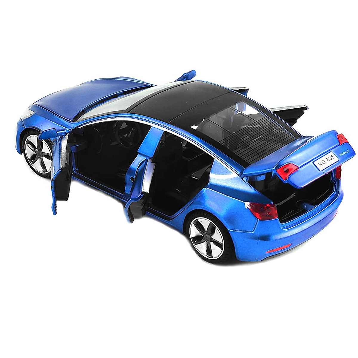Diecast Toy Car Model 3 Car Model,Zinc Alloy Simulation Casting car Model Pull Back Vehicles,1:32 Scale Mini Vehicles Toys with Lights and Music for Toddlers Kids Children Birthday Gift (Blue)