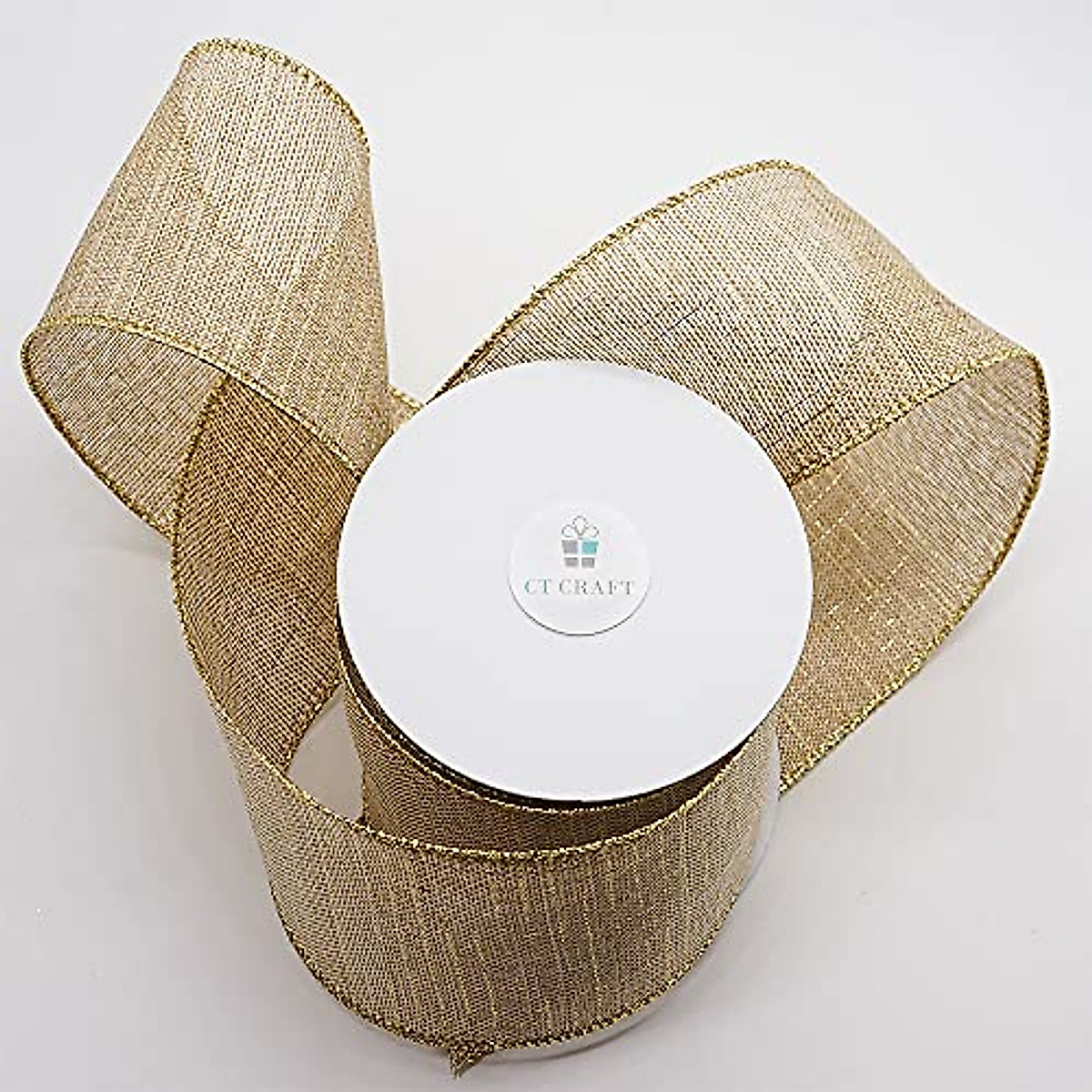 CT CRAFT LLC Orange Satin with Spider Wired Ribbon 2.5 Inch x 10 Yards for Halloween Home Decor Tree Topper Bow Gift Wrapping DIY Crafts Wreath Garland