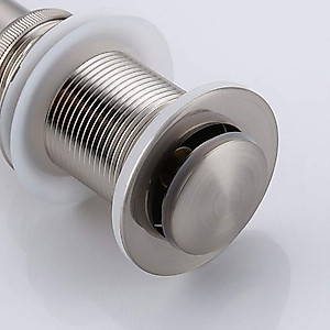 Wovier Bathroom Faucet Vessel Vanity Sink Pop Up Drain Stopper Without Overflow,Brushed Nickel