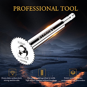 Richcat PVC Pipe Inside Cutter,Inside Pipe Cutter,Internal Plastic Pipe Cutter,Plumbing Internal Plastic ABS Pipe Cutter Set,1/4" Hex Shank,High Speed Steel, for Plastic/PVC/Wood/Soft Metal