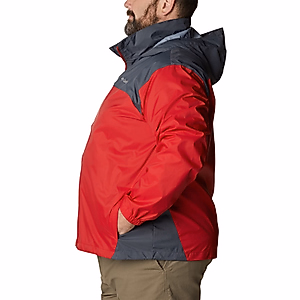 Columbia Men's Glennaker Lake Rain Jacket, Mountain Red/Graphite, Medium