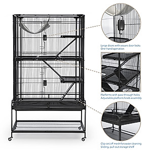Prevue Pet Products 484 Deluxe Critter Cage, Dark Gray