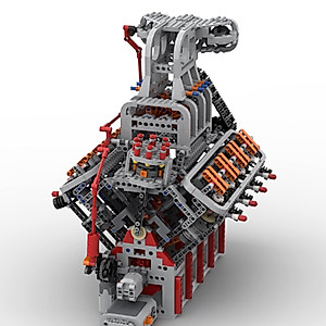 Aetheria V8 Engine Building Set with Power Function, OHV 5.0L Motors Engine That Runs, Build Your Own Engine Designed by Ronald Tewes (2106 Pieces)