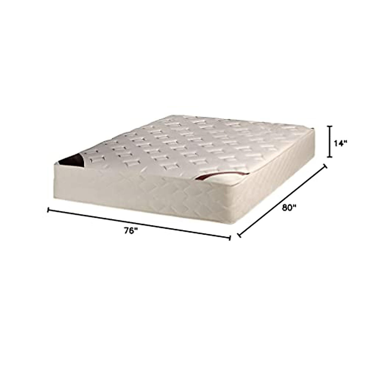 Nutan 14-Inch Firm Double sided Tight Top Innerspring Mattress, King, Mink