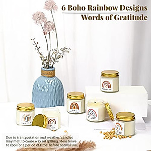 6 Jar Teacher Appreciation Gifts Bulk Teacher Candles with 3 Scents Thank You Gifts Best Teacher Scented Soy Wax Candles Teacher Valentine Gift for Women Teacher, 3.5 oz