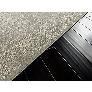 Brumlow Mills Neutral Home Indoor Area Rug with Distressed Persian Print Pattern for Living Room Decor, Dining Room, Kitchen Rug, or Bedroom Carpet, 3'4" x 5', Beige