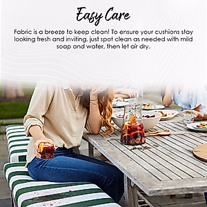 RSH DECOR: Tufted High Back Seat Cushion | 44” x 22” | All-Weather Spun Fabric | Water and Fade-Resistant | Outdoor Chair Cushion for Patio Furniture | Daelyn Cherry