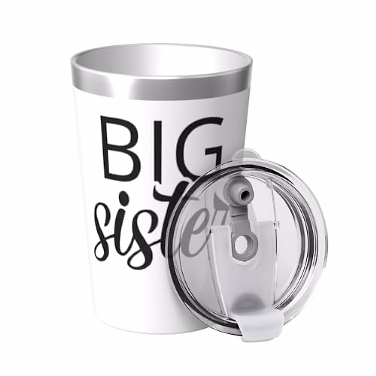 Big Sister Gifts For Girls Insulated Stainless-Steel Tumbler - 12oz Coffee Tumbler with Flip-Top Lid - Travel Coffee Mug - Vacuum-Tumblers Keep Hot & Cold - For Home Office-II