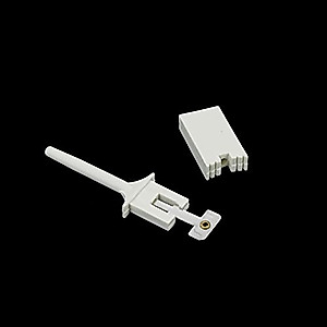 Bitray Flat Test Hook Clip Mini SMD White IC Test Hook Clip Grabbers Probe Jumper for Electronic Experiment - 30PCS