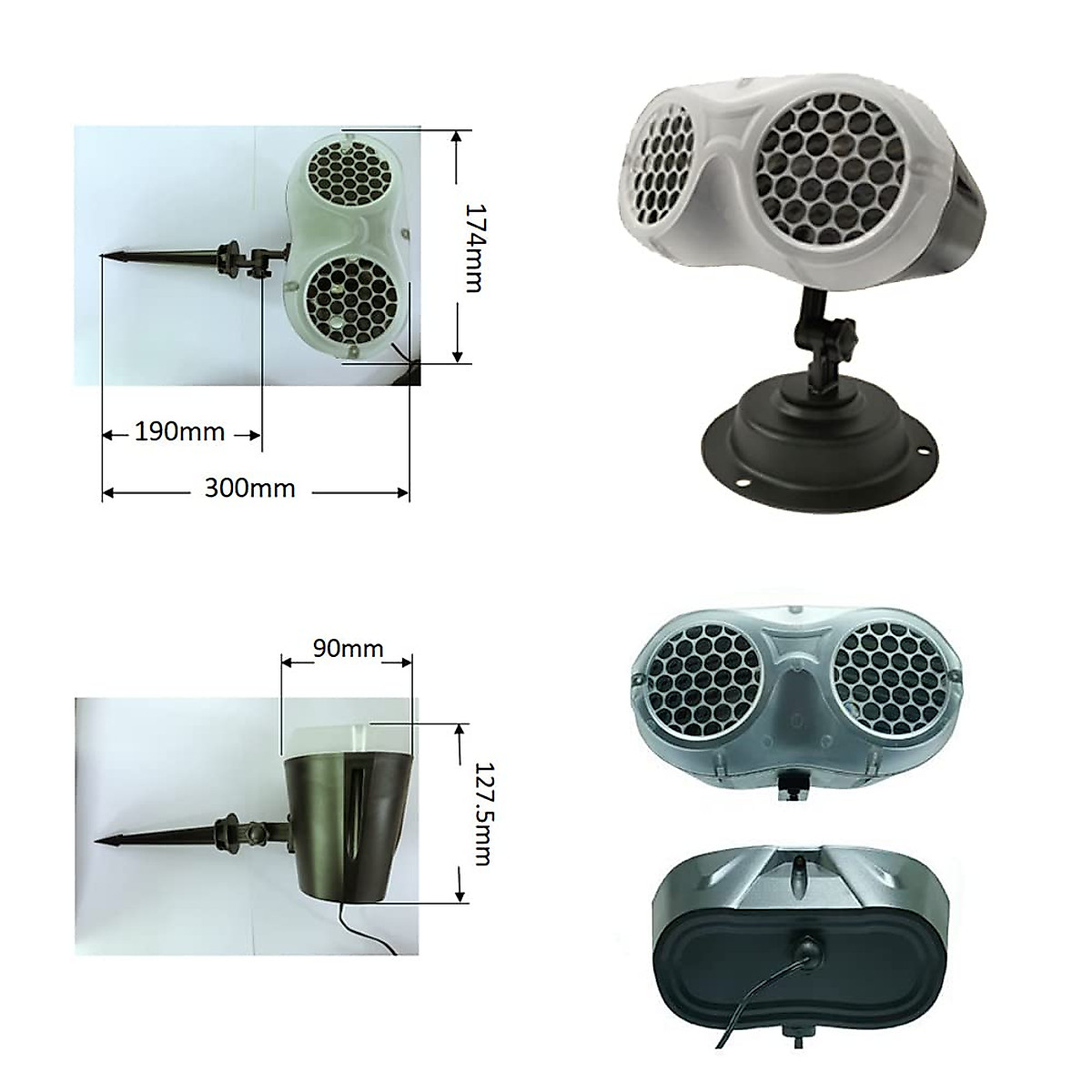 C/G Christmas Snowflake Projector Lights Highlight Version LED Snowfall Show Projector Waterproof Landscape Christmas Decorations Lighting for Xmas Home Party Wedding Garden Patio