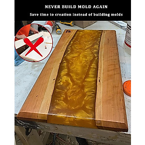 Kalinta No Seal Reusable Epoxy Mold, 23.6x15.7x3 Inches Large Resin Mold for River Table, Cutting Board, River Coffee Table, Resin Art, DIY Art Home