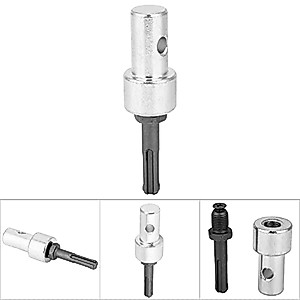 Earth Auger Adapter,Electric Drill to Ground Drill Conversion Head for Electric Drill to Earth Auger Connector Tool Round Shank 2 Pit 2 Slot