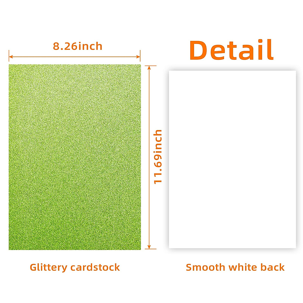 30 Sheets Glitter Cardstock Paper Sparkle Card Stock Thick Shinny Craft Paper 6 Colors for Cricut Card Making Paper Crafting (Greens)