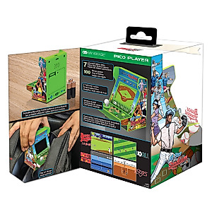 My Arcade All Star Stadium Pico Player- Fully Playable Portable Tiny Arcade Machine with 107 Retro Games, Toys for Kids, 2" Screen, Green, Small (DGUNL-4120)